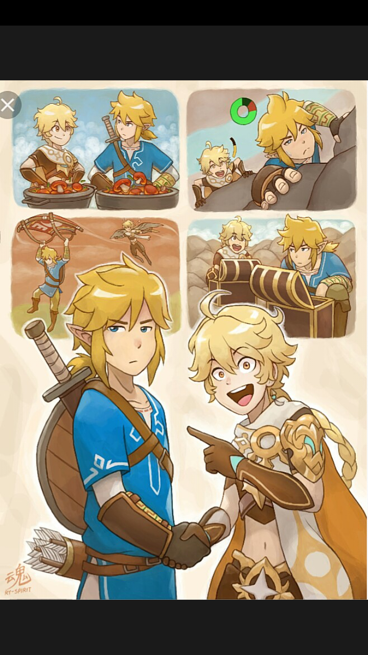 Aether meeting with Link Genshin Impact | HoYoLAB