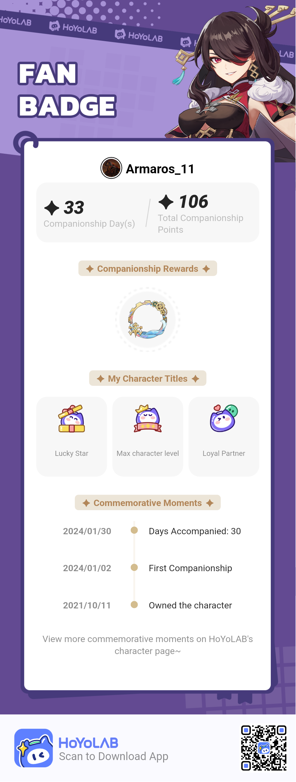 fan badge Genshin Impact | HoYoLAB