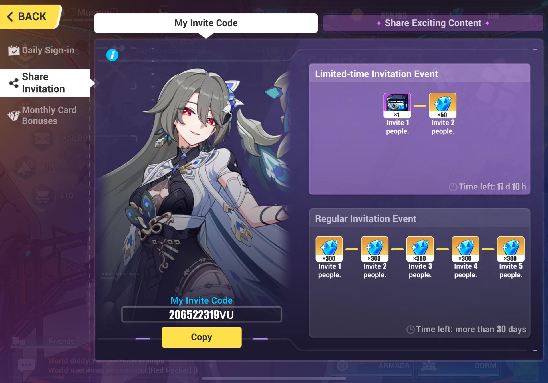 Of anyone needs a invite code please use mine ;) Honkai Impact 3rd ...