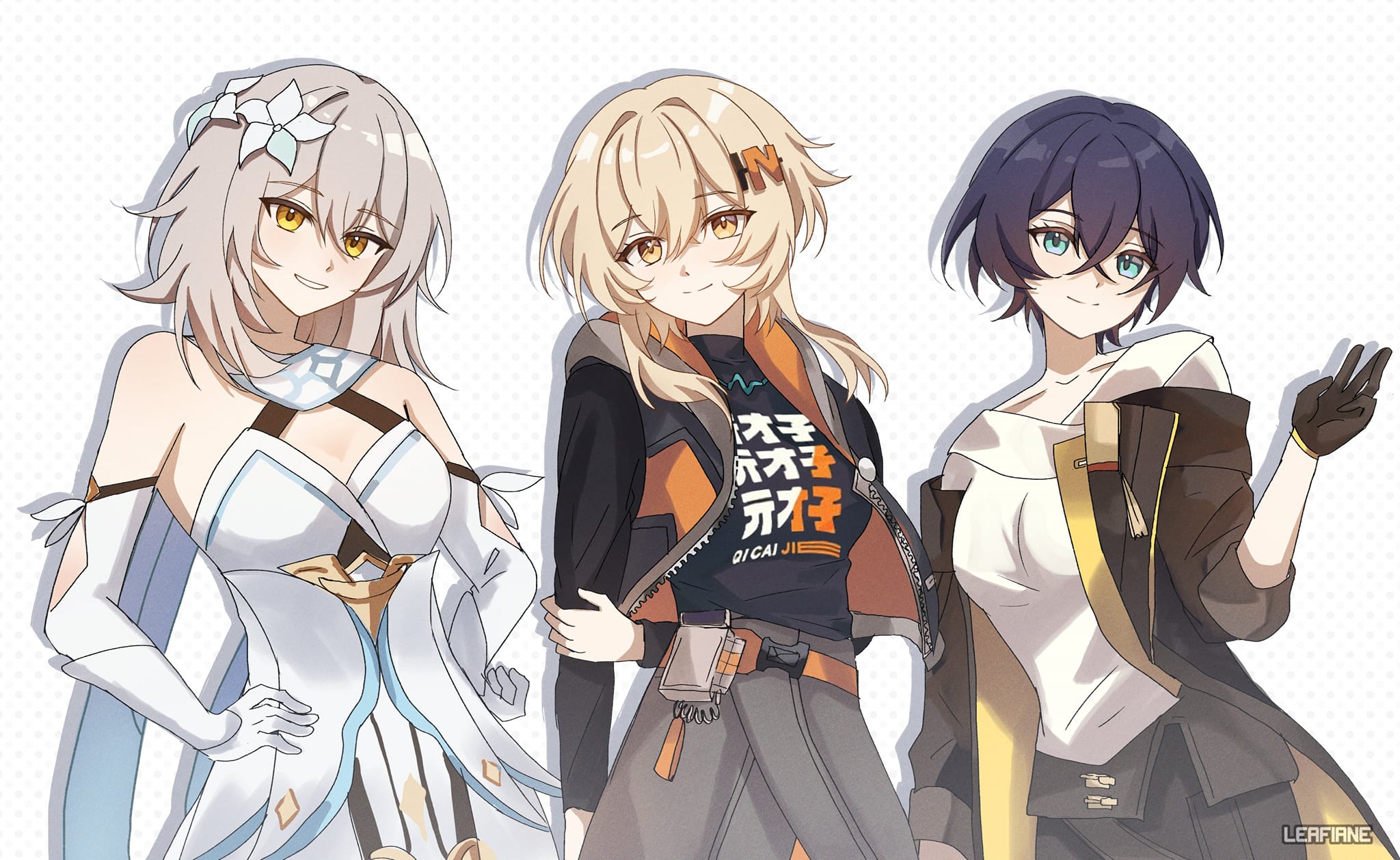 Female Hoyo MCs Swap Outfits 💛🏏🤍⚔️💙🎧 [ CREDITS IN THE DESCRIPTION ⬇️ ...