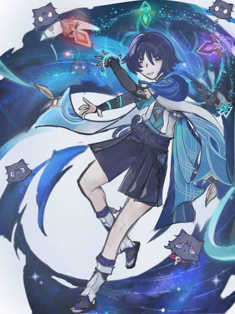 Wanderer Splash Art In My Style! Genshin Impact | HoYoLAB