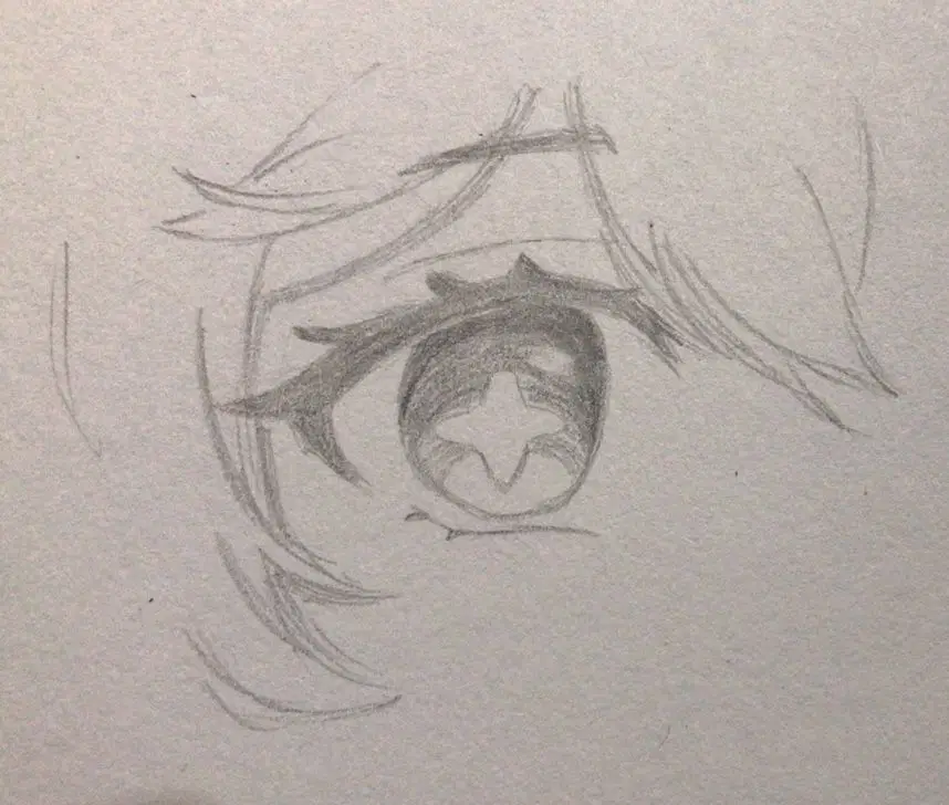 how to draw yandere eyes
