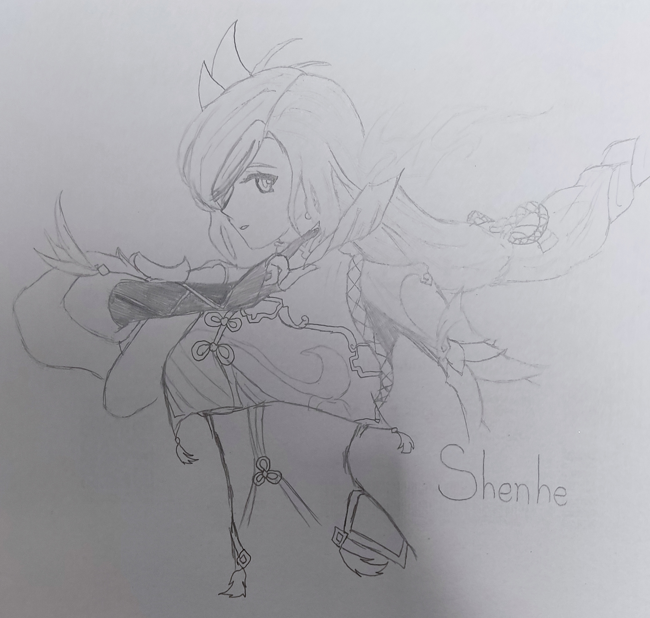 Desenho da Shenhe! Genshin Impact | HoYoLAB