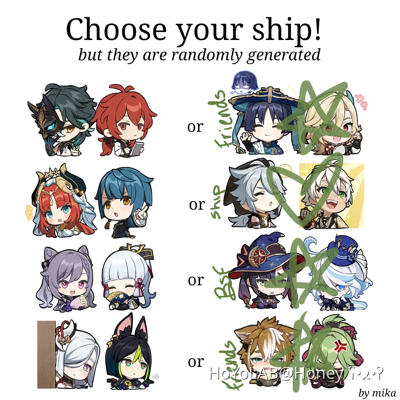 Choose your ship (randomly generated..) Genshin Impact | HoYoLAB
