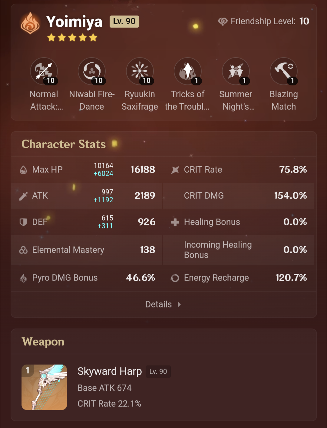 Yoimiya Stats Genshin Impact | HoYoLAB