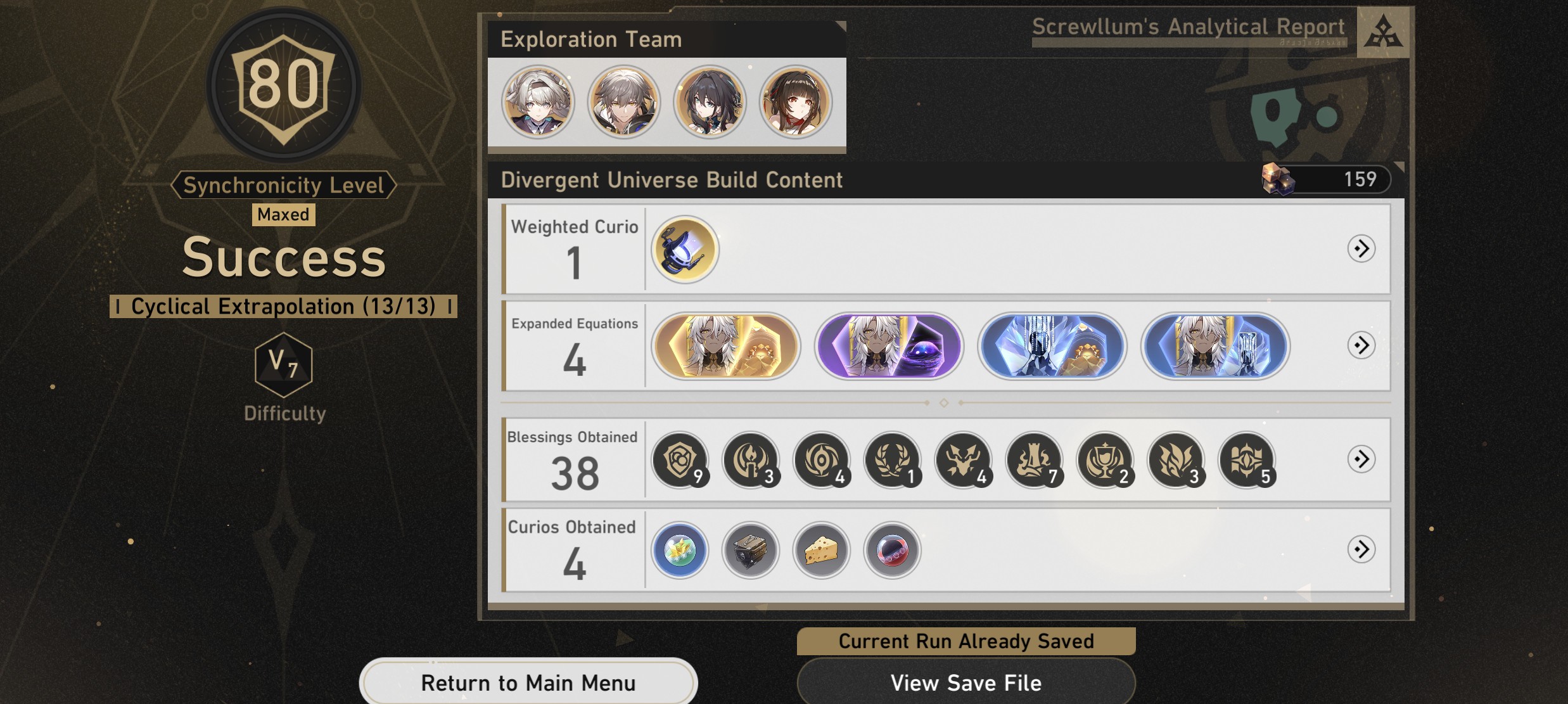 Just Cleared Divergent Universe V7 Today Honkai: Star Rail | HoYoLAB