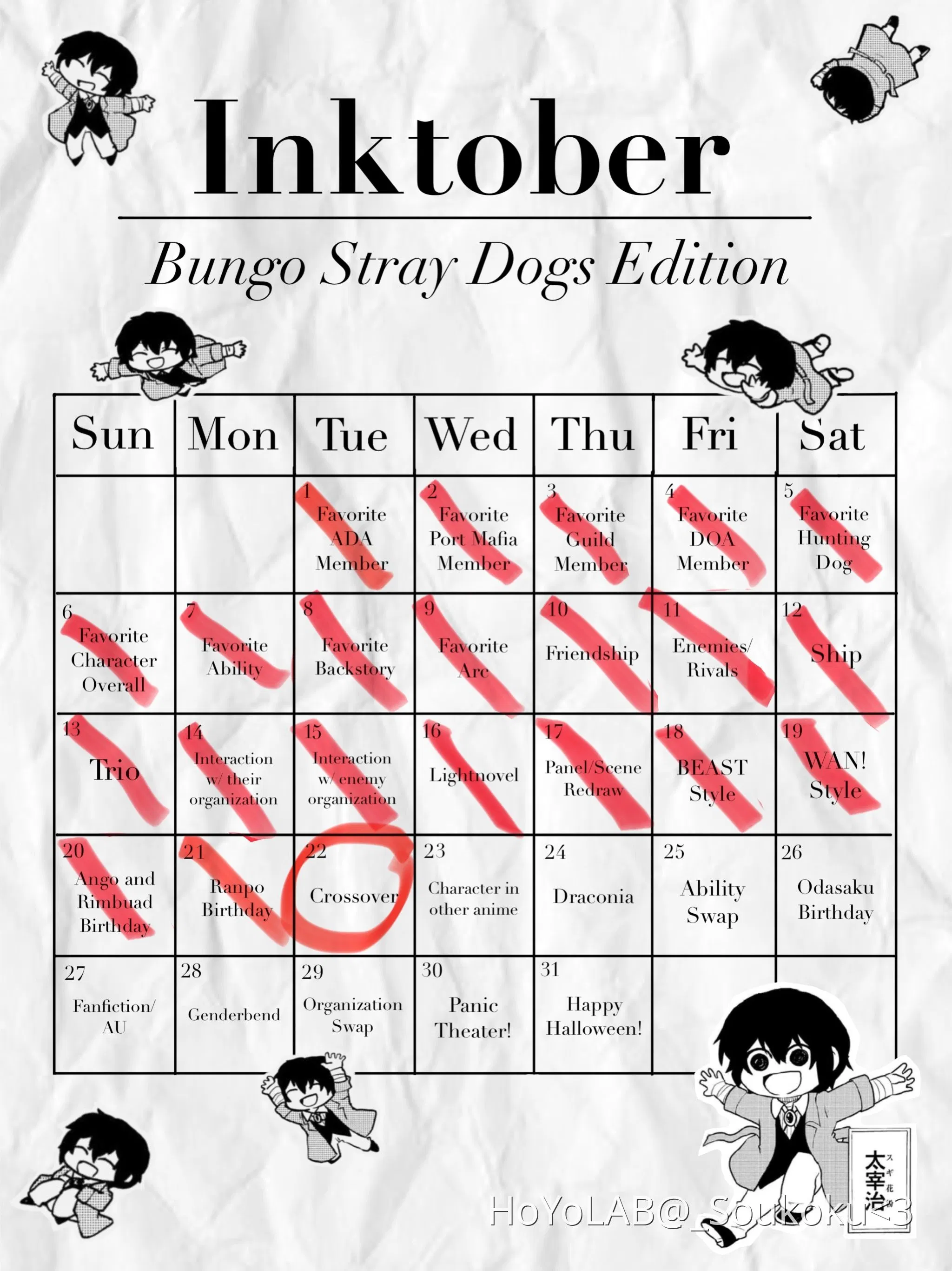 DAY 22!! CROSSOVER!! Bsd X Pjsk BECAUSE I CAN>:3 | HoYoLAB