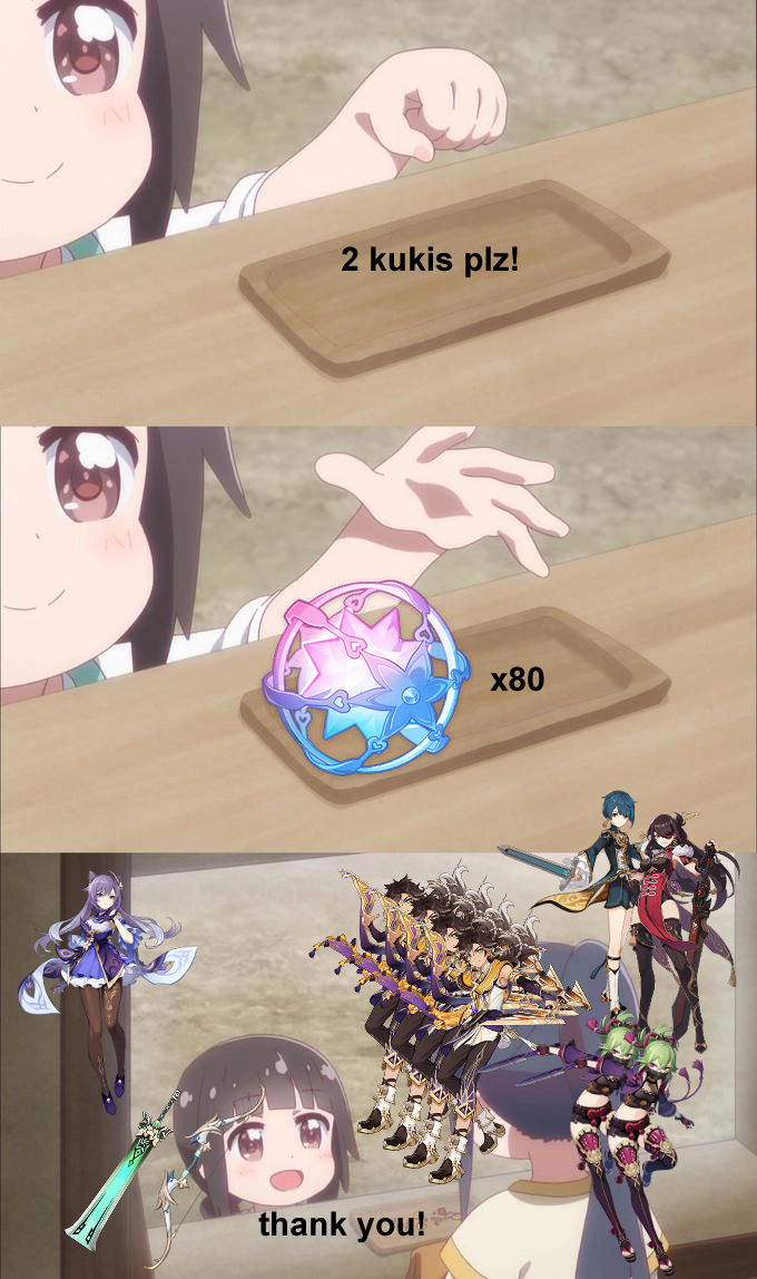 result of my birthday rolls for kuki c2 :D Genshin Impact | HoYoLAB