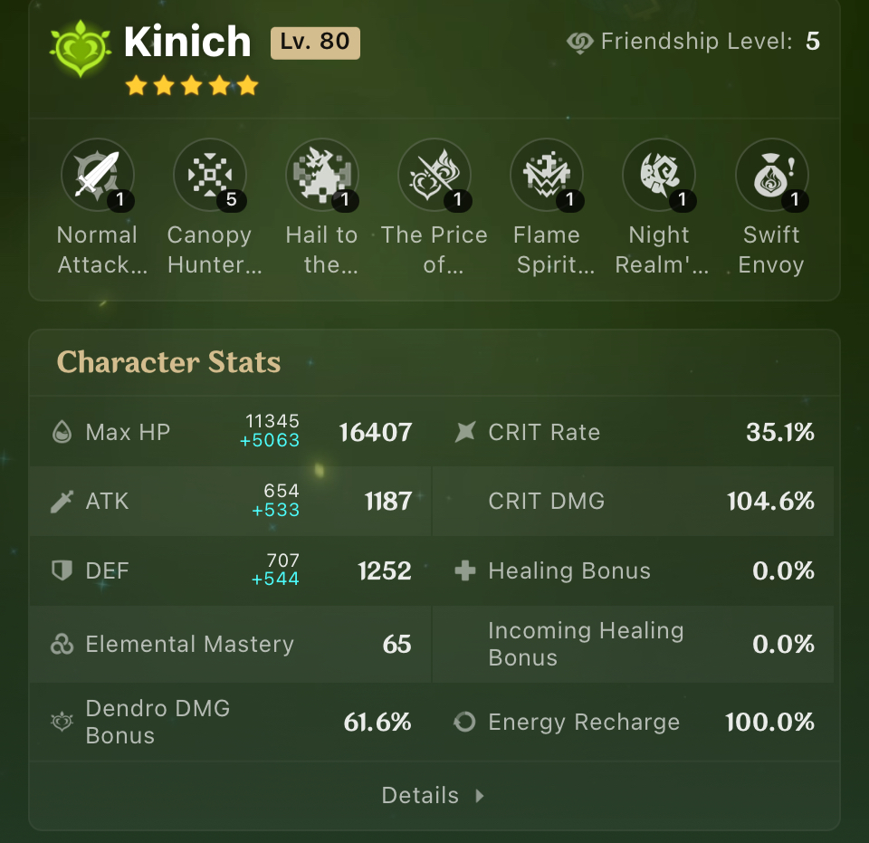 Is this Kinich build good enough for him? Genshin Impact | HoYoLAB