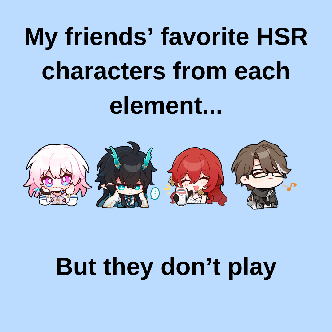 Friends pick fav HSR characters-but don't play Honkai: Star Rail | HoYoLAB