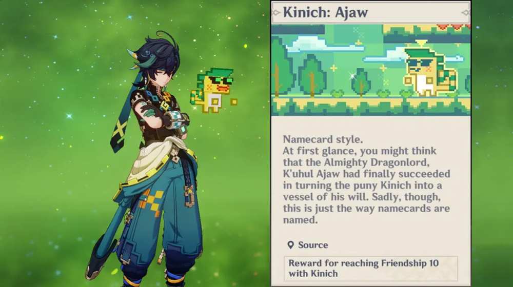 "Ajaw" ~ Friendship 10 Kinich Genshin Impact | HoYoLAB