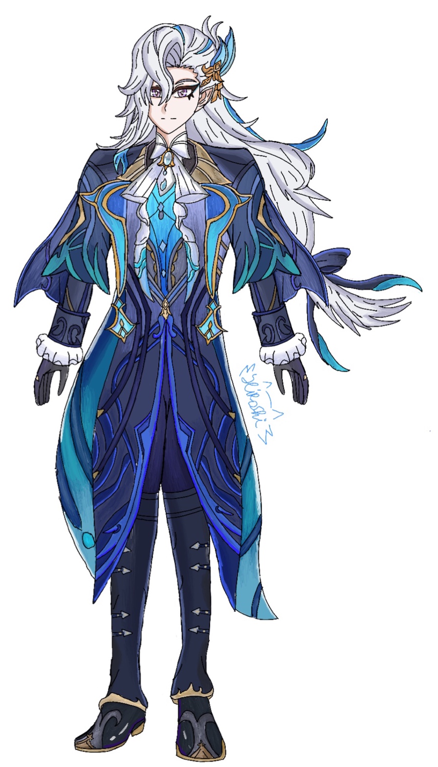 Neuvillette fan art Genshin Impact | HoYoLAB