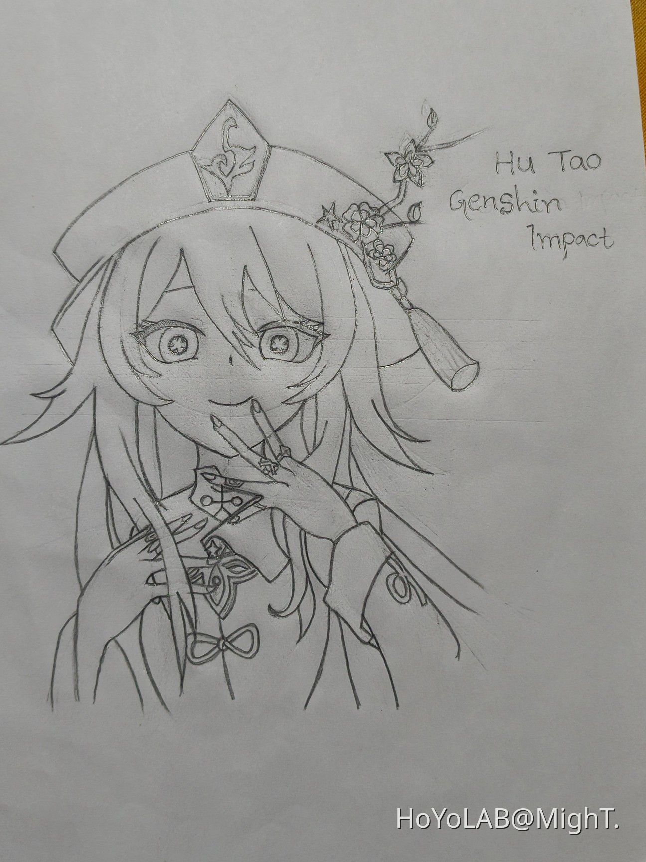 I draw Hutao for first time 😅 Genshin Impact | HoYoLAB