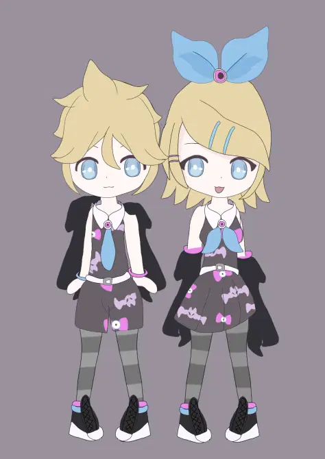 rin and len chibi