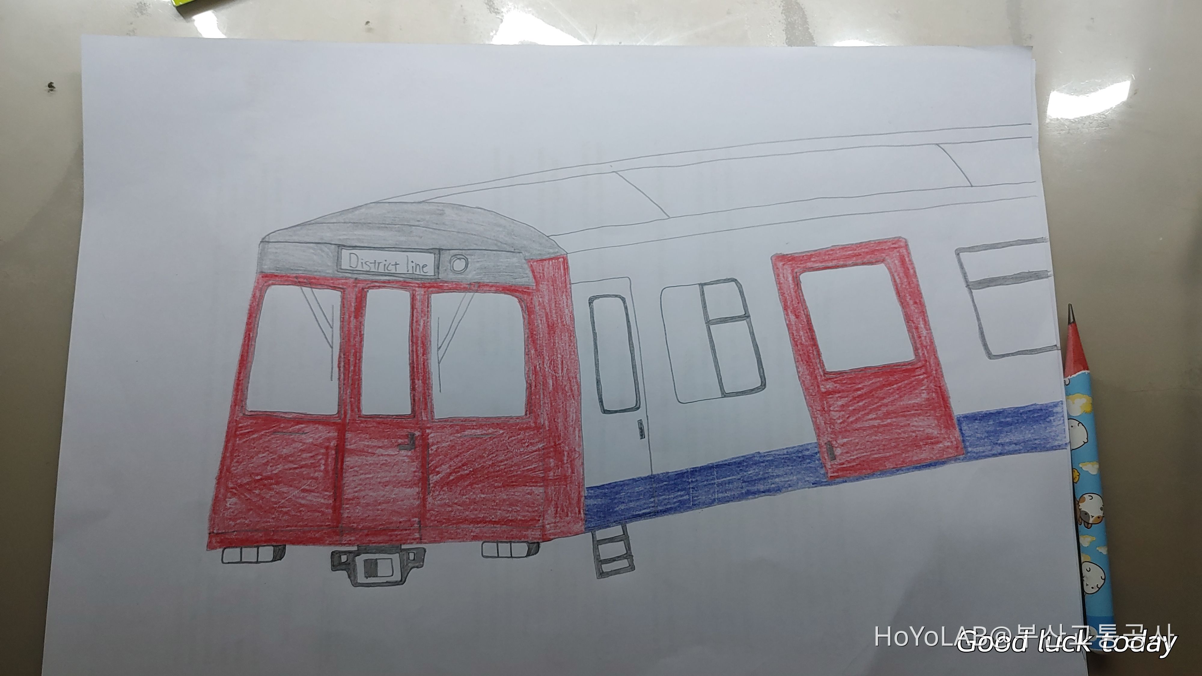 Another hand-drawn D Stock train London Underground Honkai: Star Rail ...