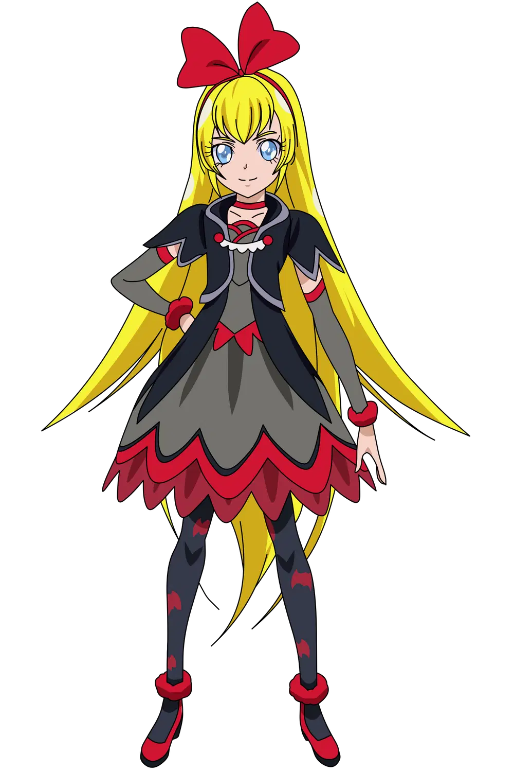 how to draw glitter force doki doki step by step