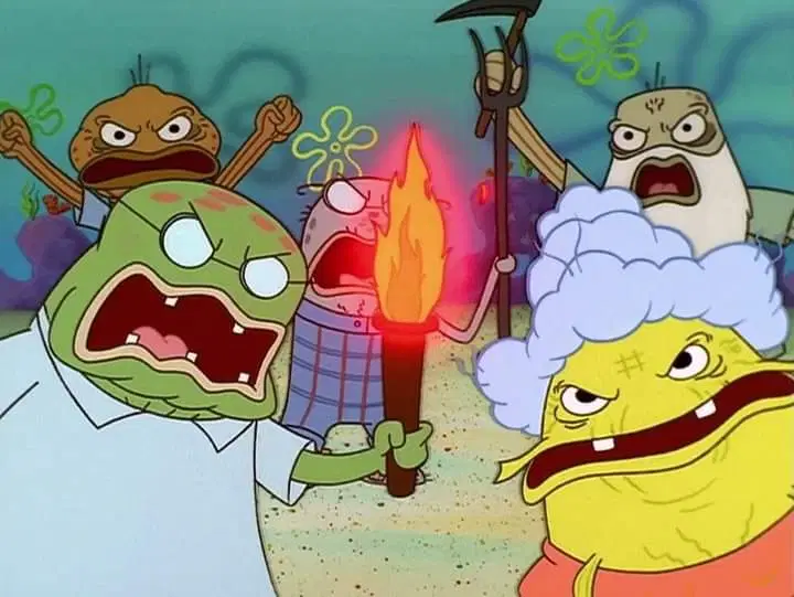 spongebob angry fish