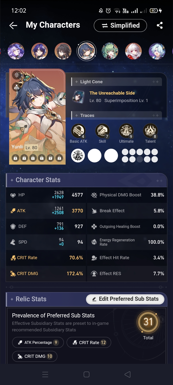 My yunli build Honkai: Star Rail | HoYoLAB