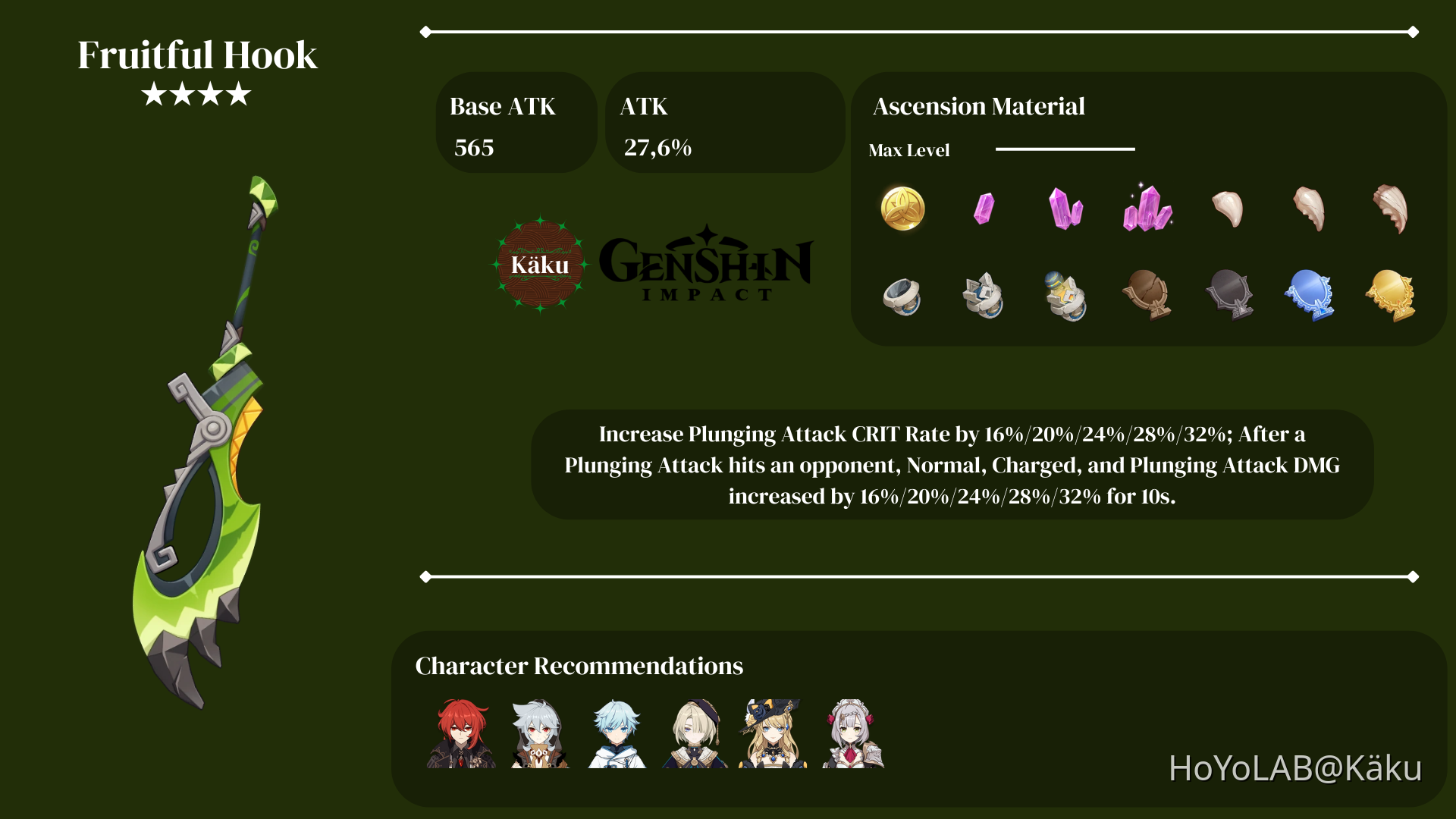 Fruitful Hook - Weapon Guide Genshin Impact | HoYoLAB