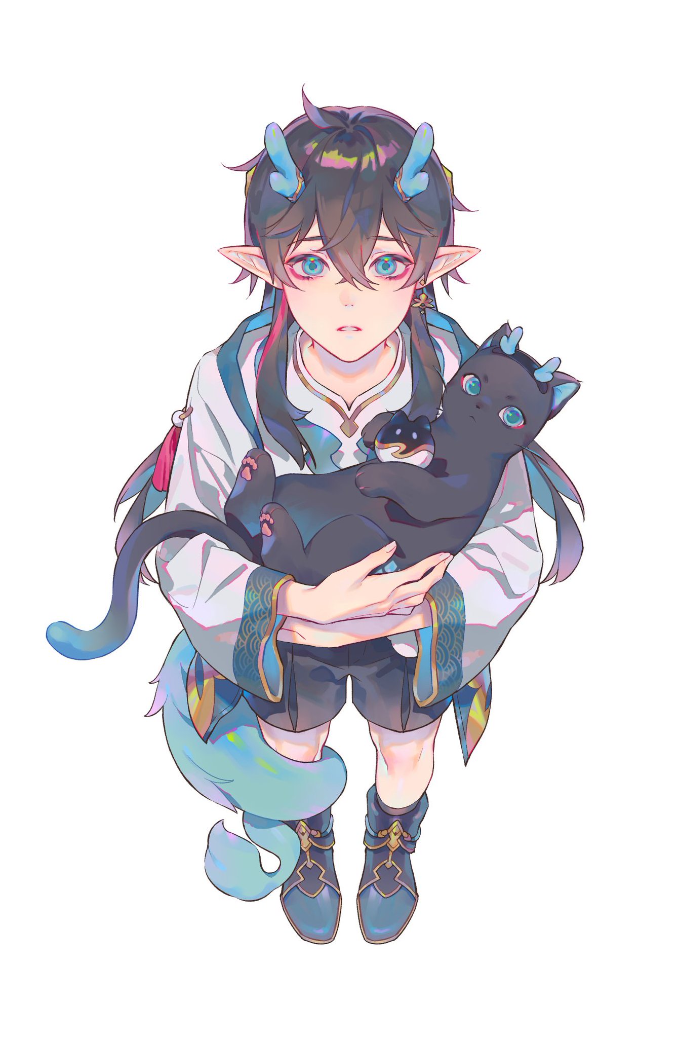 Baby Dan Heng and his cat! 💖🐈‍⬛ Honkai: Star Rail | HoYoLAB