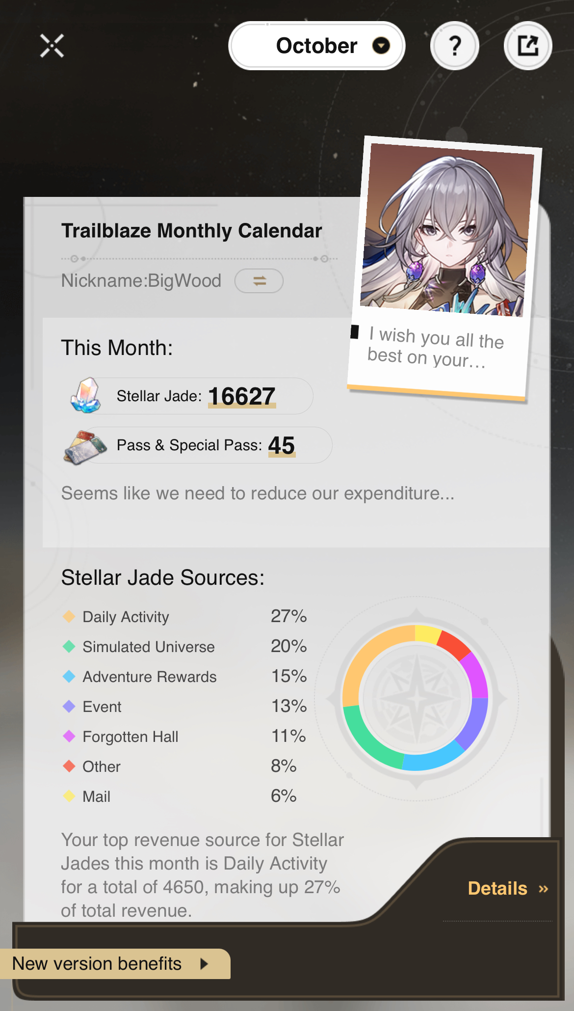 Goodness gracious HSR gives so many jade💀 Honkai: Star Rail | HoYoLAB