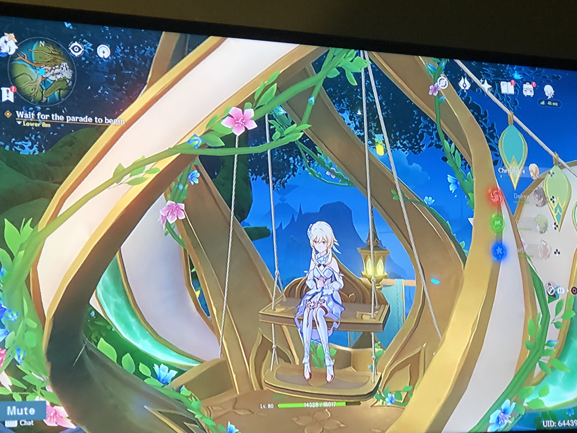 Lumine swinging on a decorated carriage from Chromatic Ode of Candies ...