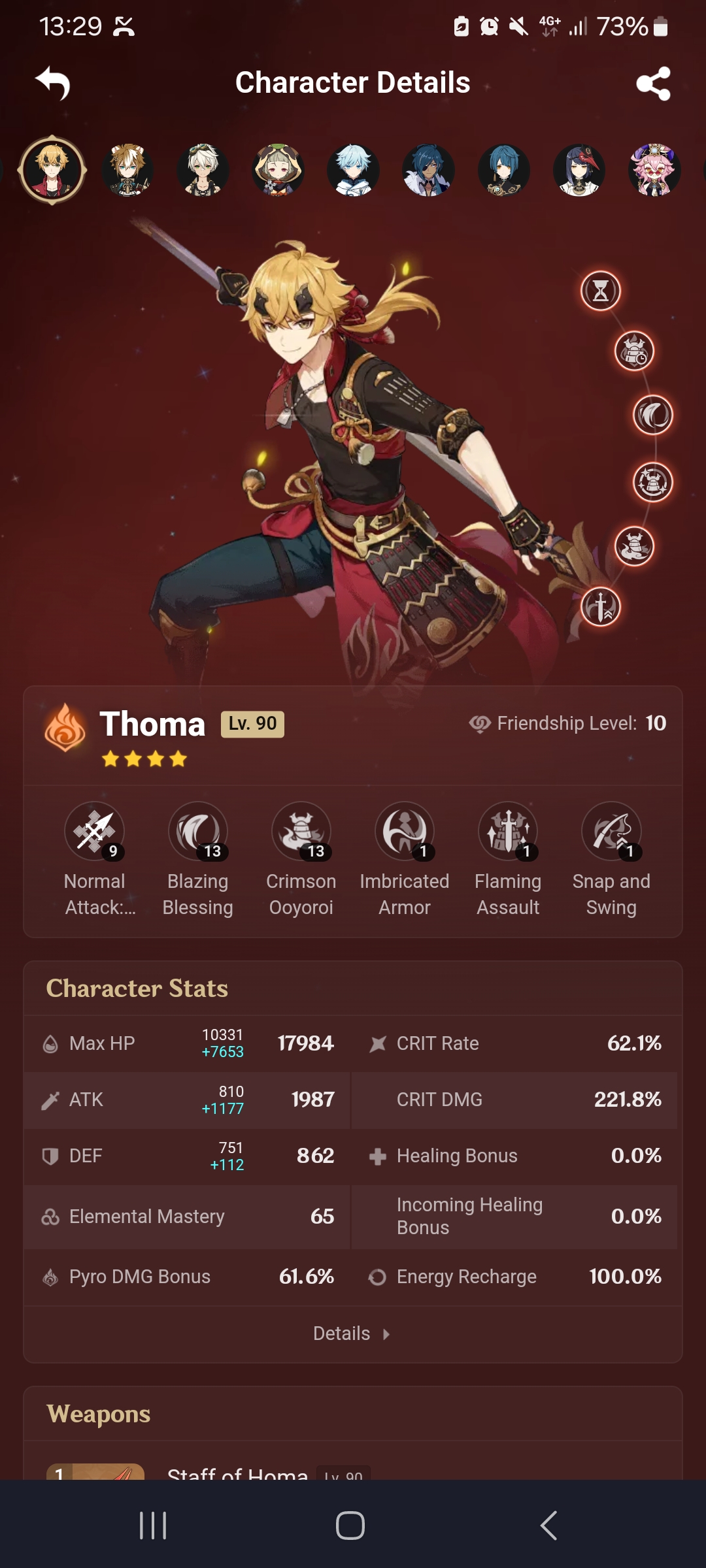 Dps Thoma Genshin Impact | HoYoLAB