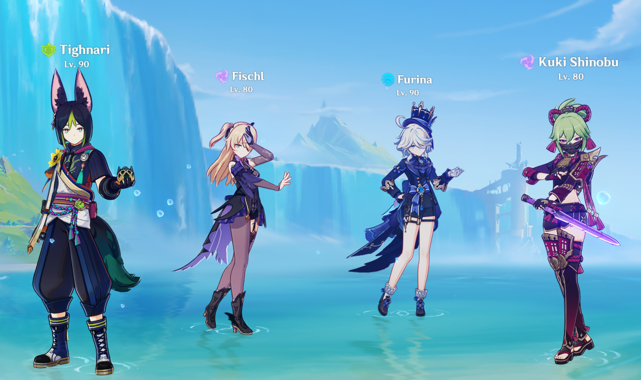 here is my tighnari team Genshin Impact | HoYoLAB