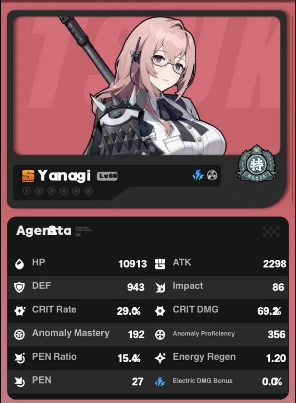 Here’s my build for Yanagi (Grace’s W-engine is a placeholder) Zenless Zone Zero | HoYoLAB