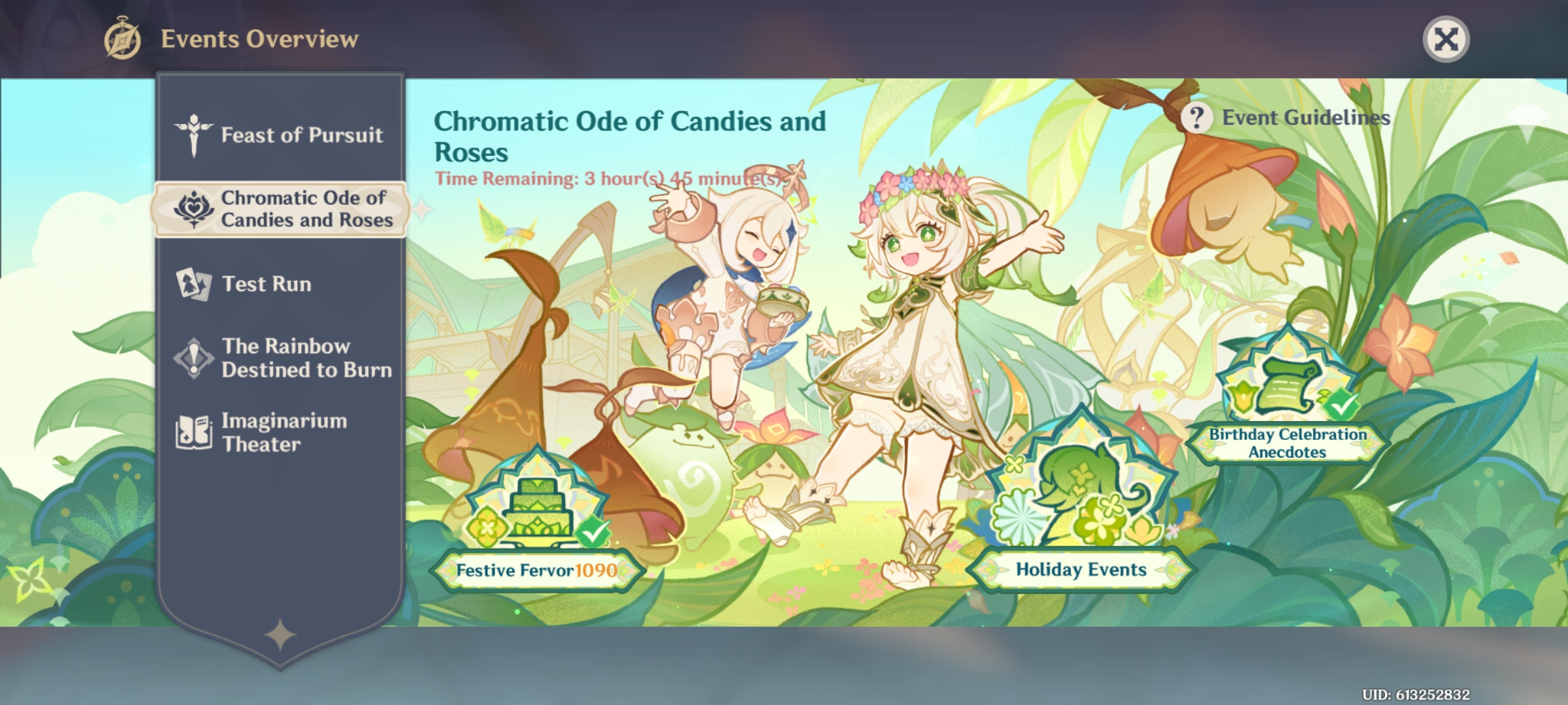 Chromatic Ode of Candies and Roses Event Completed Genshin Impact | HoYoLAB