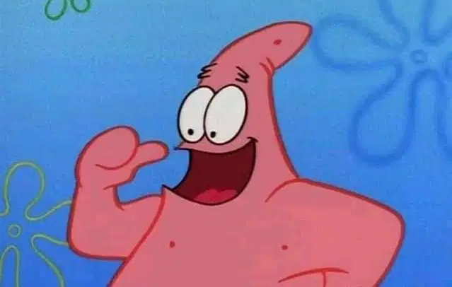 patrick star face on back