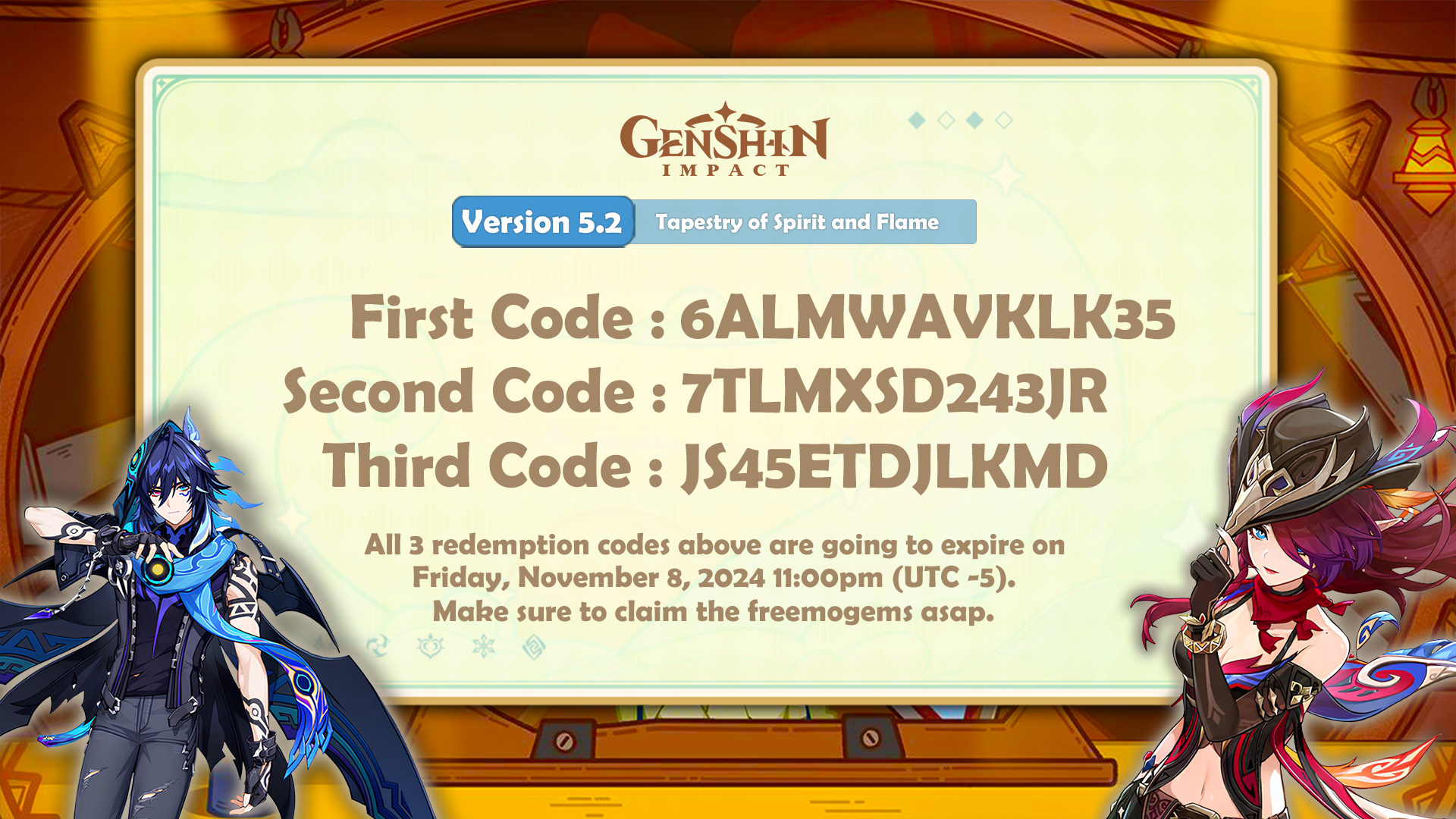 [Expired] [Codes Are Here] Genshin Impact Version 5.2 Livestream Watch ...