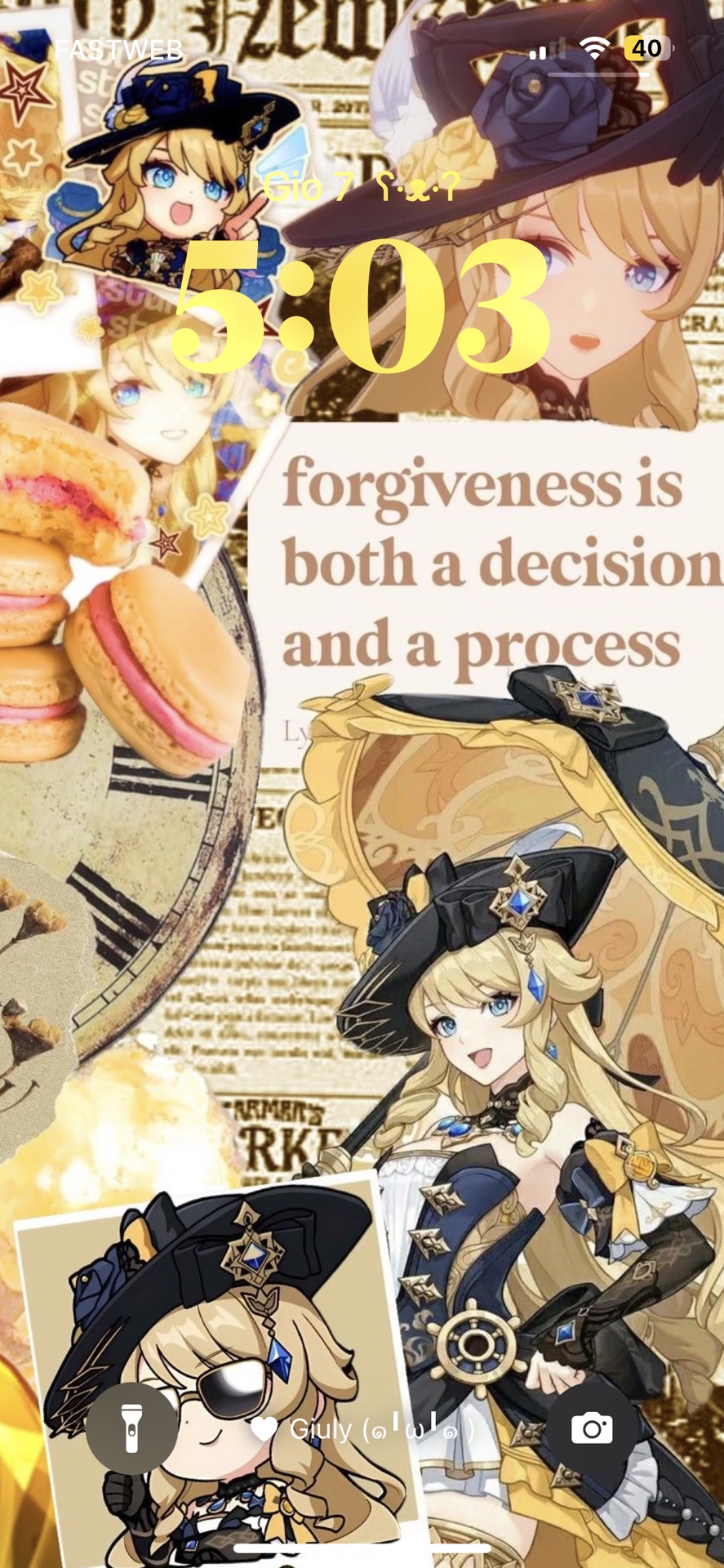 🌼 My Navia themed phone! 💛 🍰 Genshin Impact | HoYoLAB