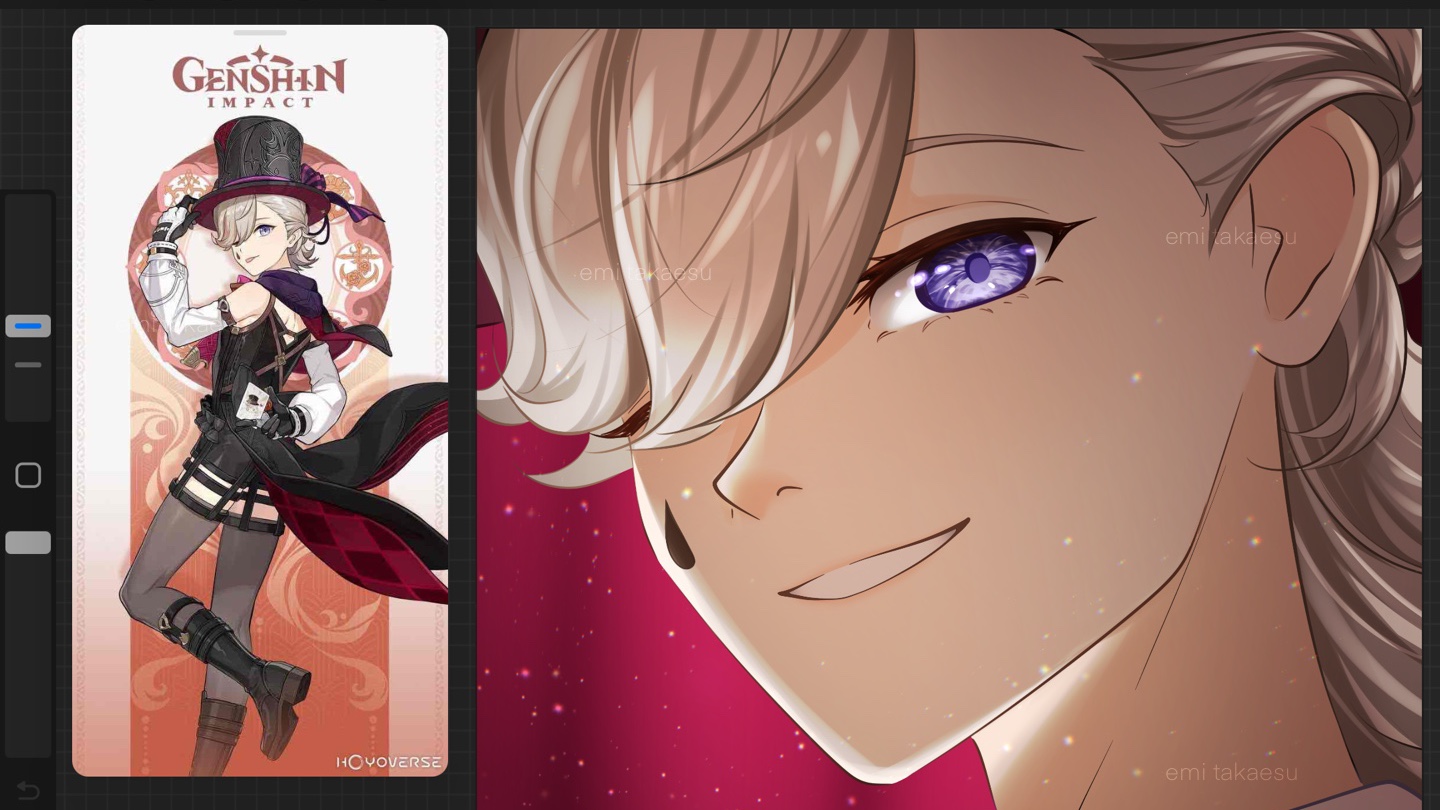 Lyney fanart illustration Genshin Impact | HoYoLAB
