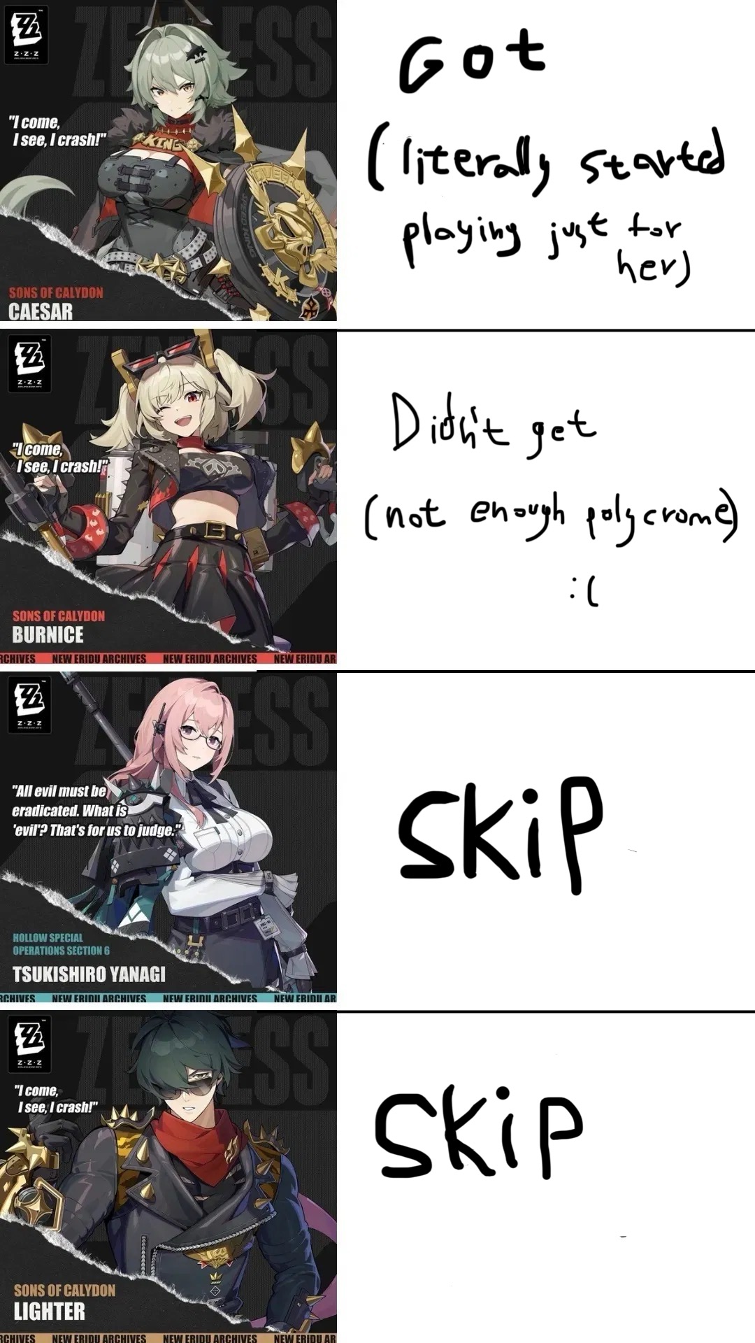 ZZZ pull plans Zenless Zone Zero | HoYoLAB