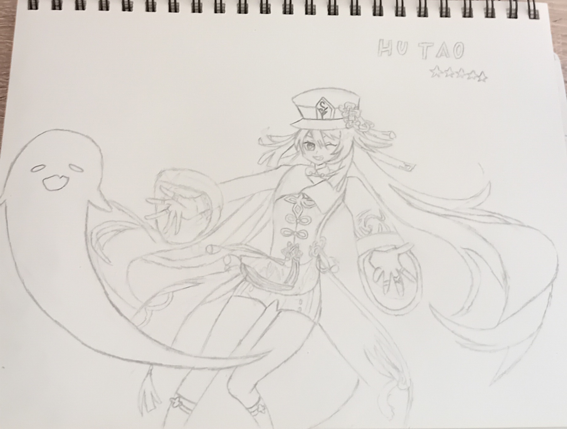 Finished the Hu Tao drawing! Genshin Impact | HoYoLAB