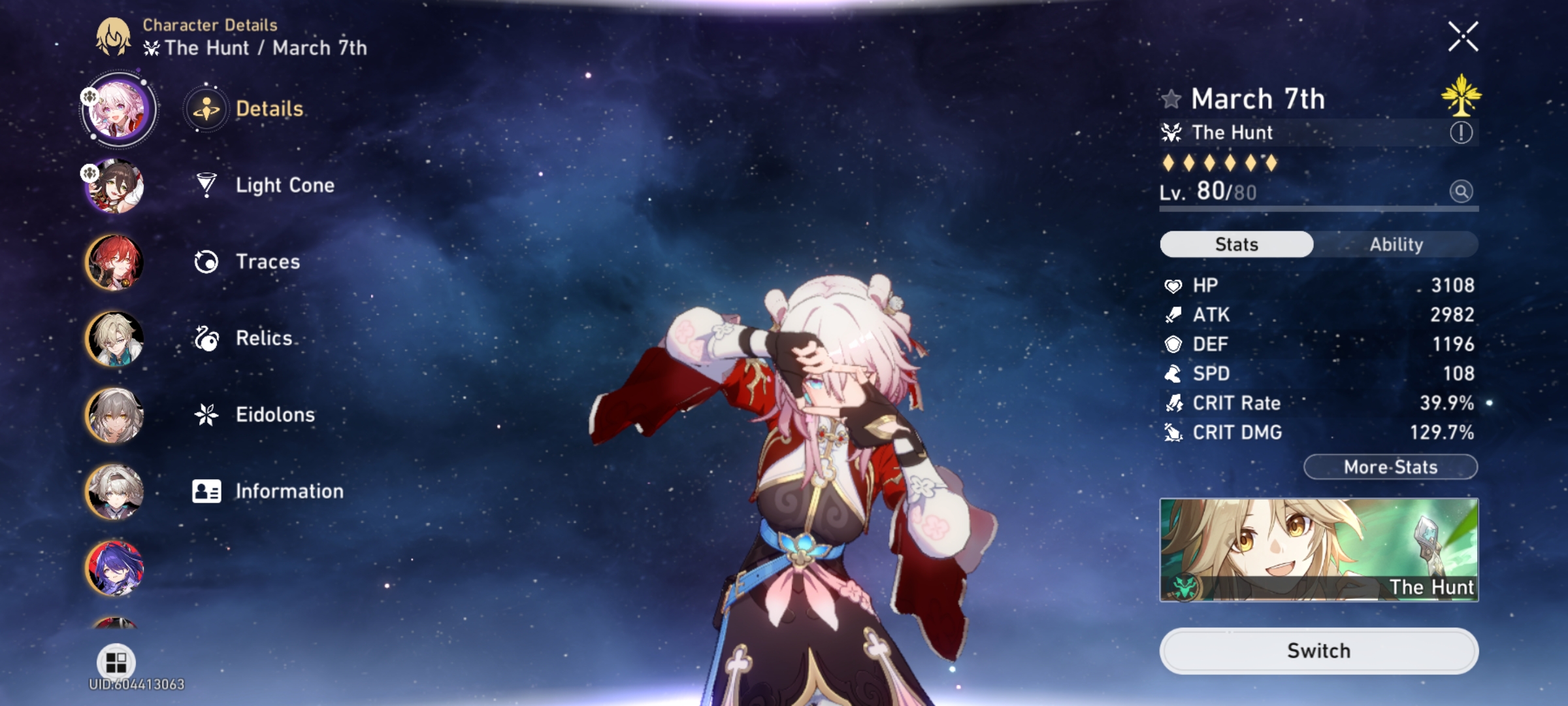 Maxed out Hunt March 7th in 1 DAY Honkai: Star Rail | HoYoLAB