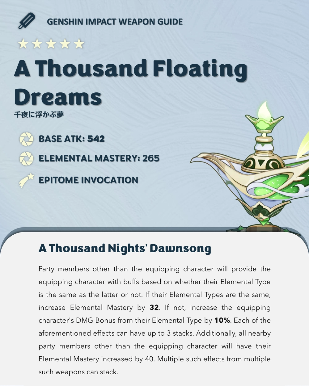 A Thousand Floating Dreams | Genshin Impact Weapon Guide Genshin Impact ...