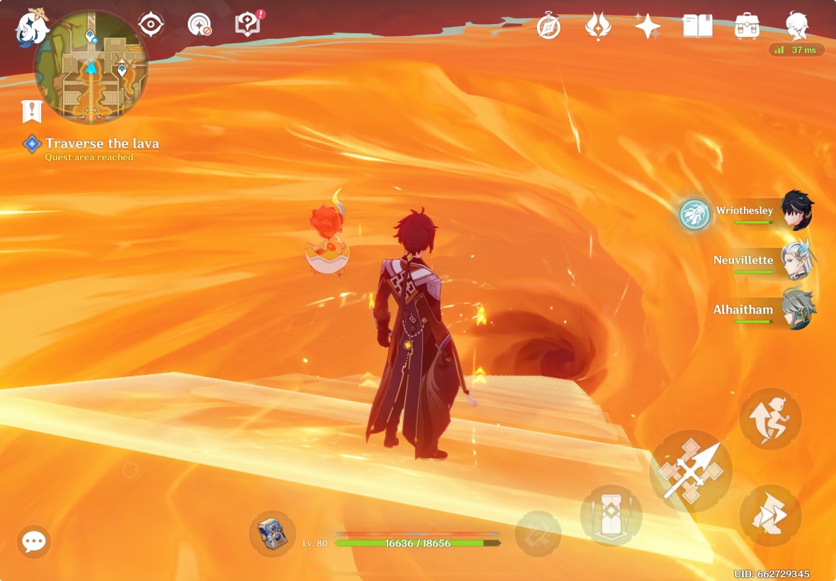 I remember the rising lava on this quest stressing me out Genshin ...