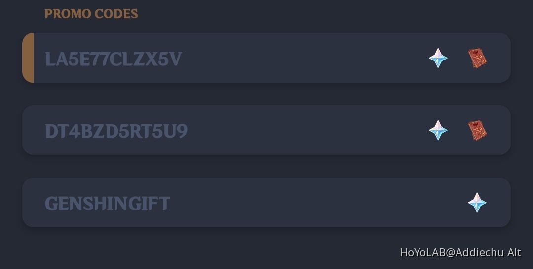 primogem codes Genshin Impact | HoYoLAB