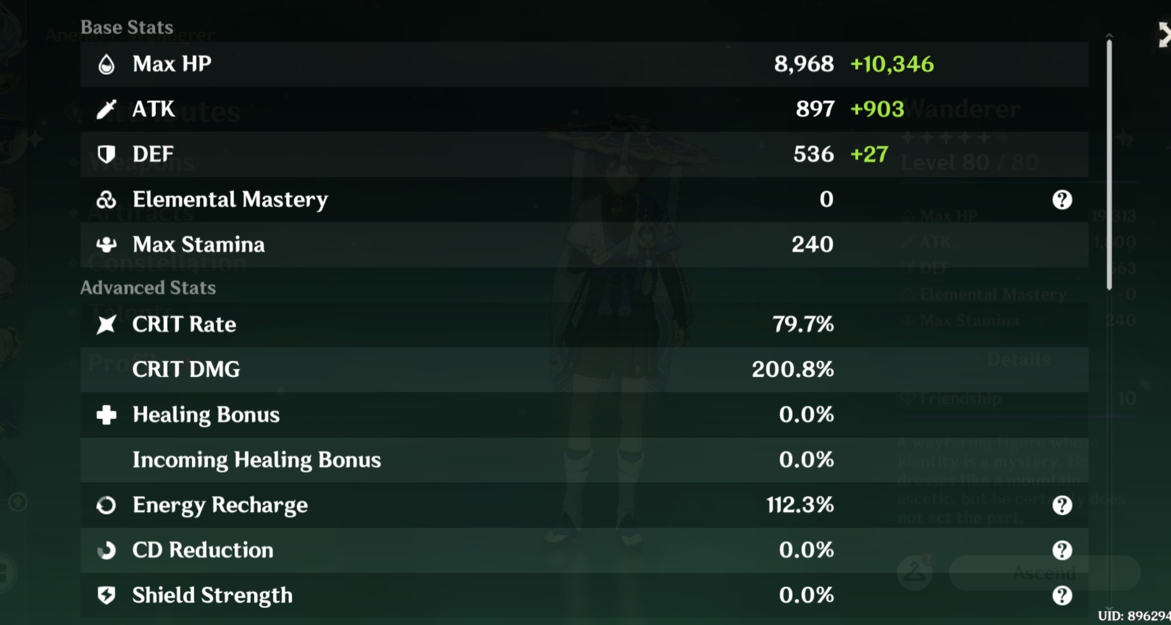 Rate My F2P Build: C0 Wanderer (Character #1: Wanderer) Genshin Impact ...