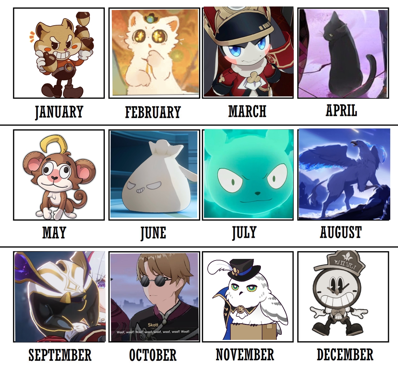Your birth month is which HSR creature(?) you'd adopt part 2 Honkai ...