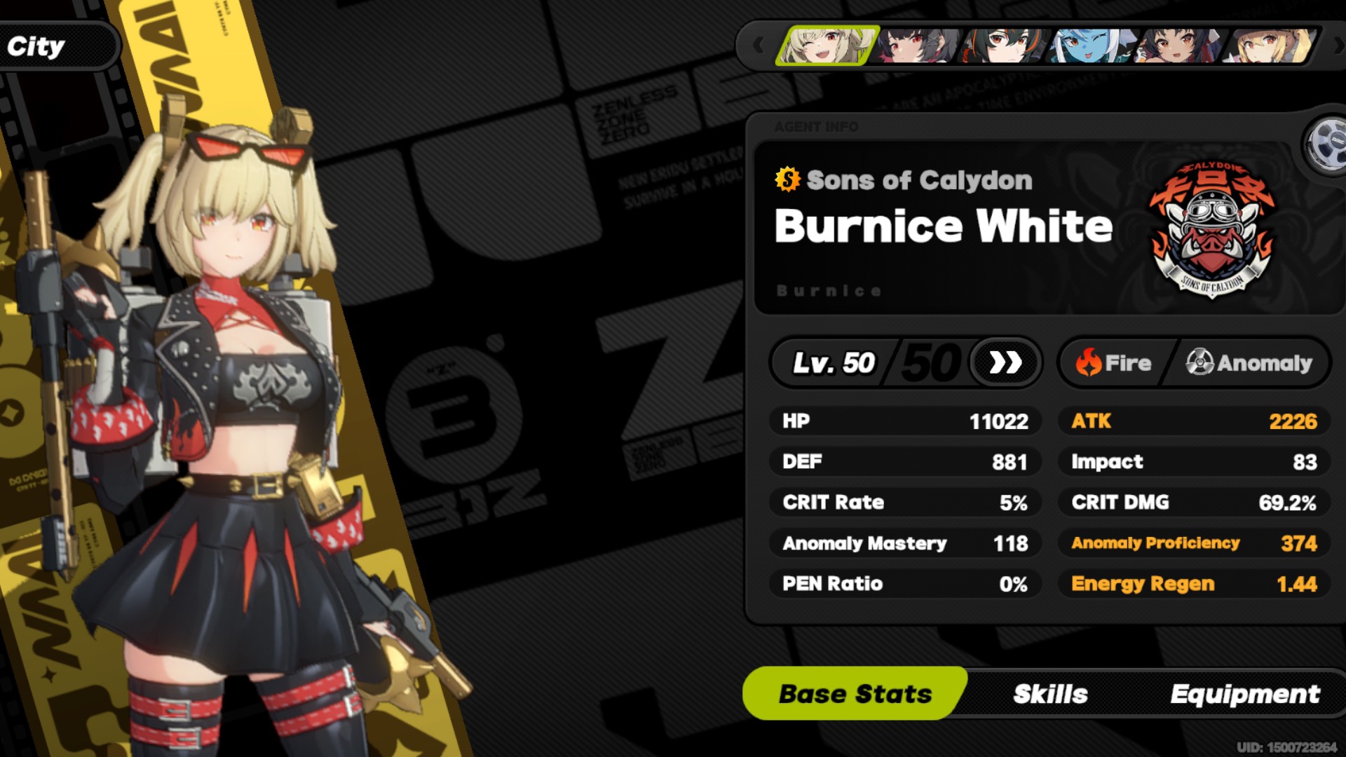 Updated Updated Burnice stats! Zenless Zone Zero | HoYoLAB