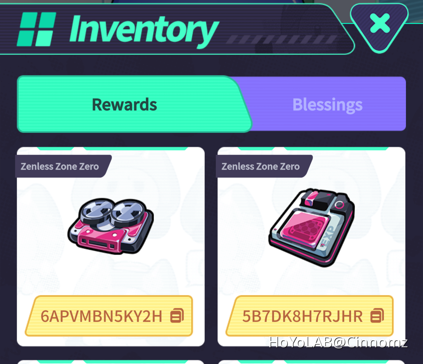 One Time Code ZZZ x2 Zenless Zone Zero | HoYoLAB