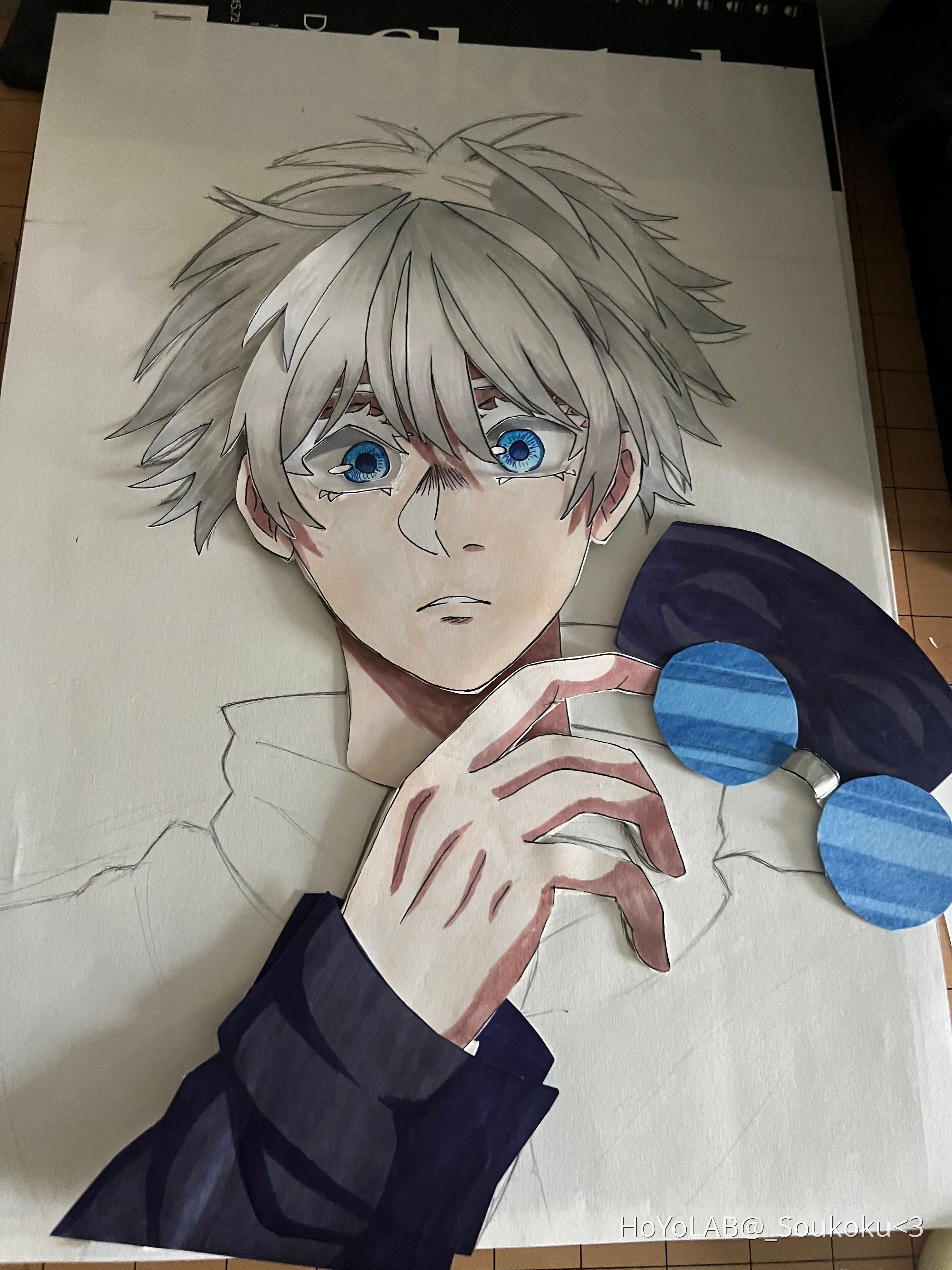 WIP Layered Paper Satoru Gojo | HoYoLAB