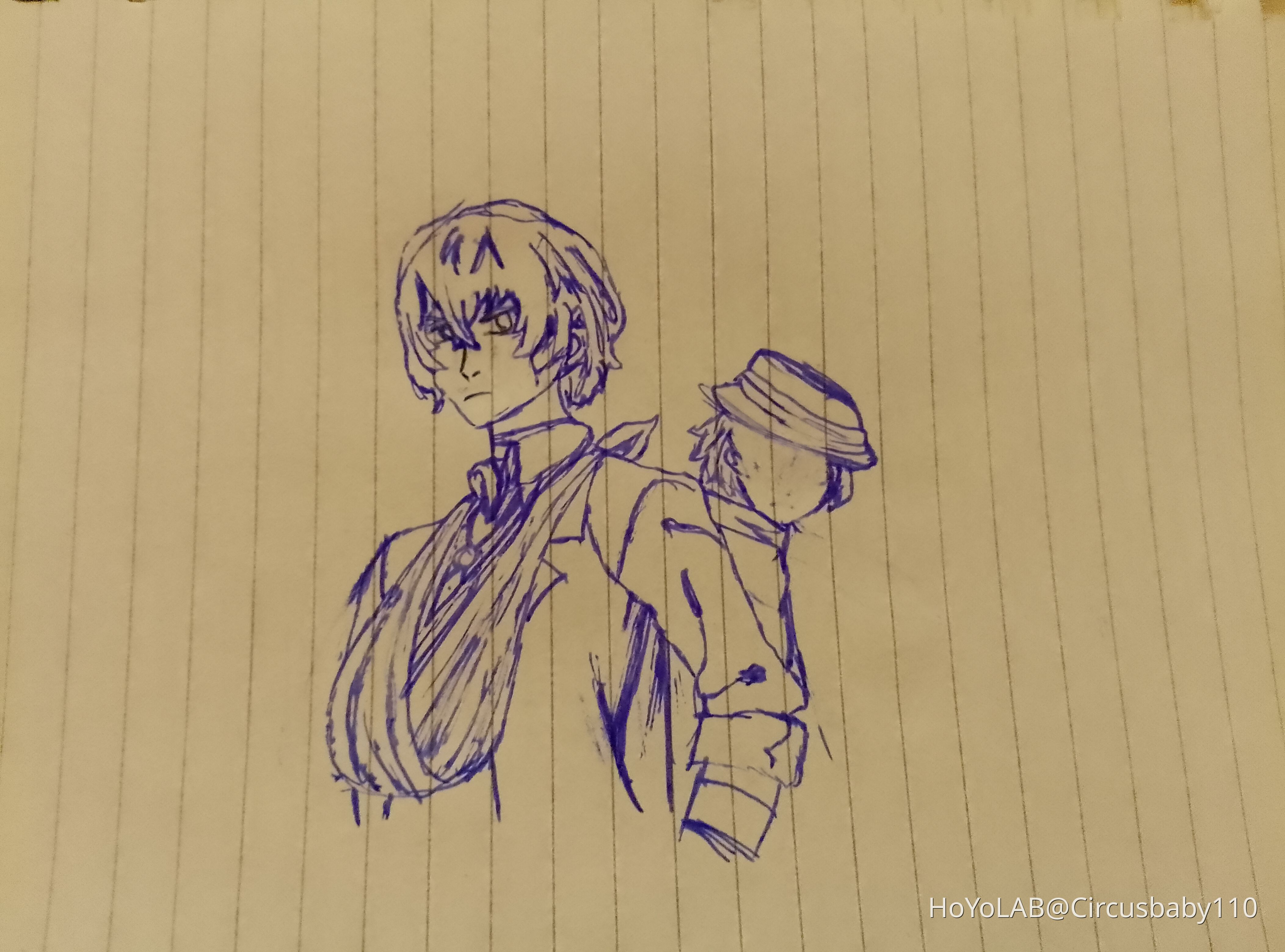 Soukoku drawing (not yet finished) | HoYoLAB