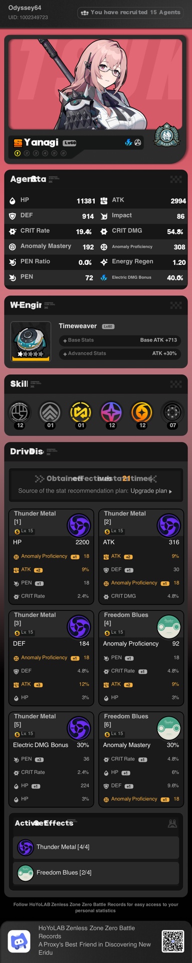 Yanagi build Pt. 3 Zenless Zone Zero | HoYoLAB