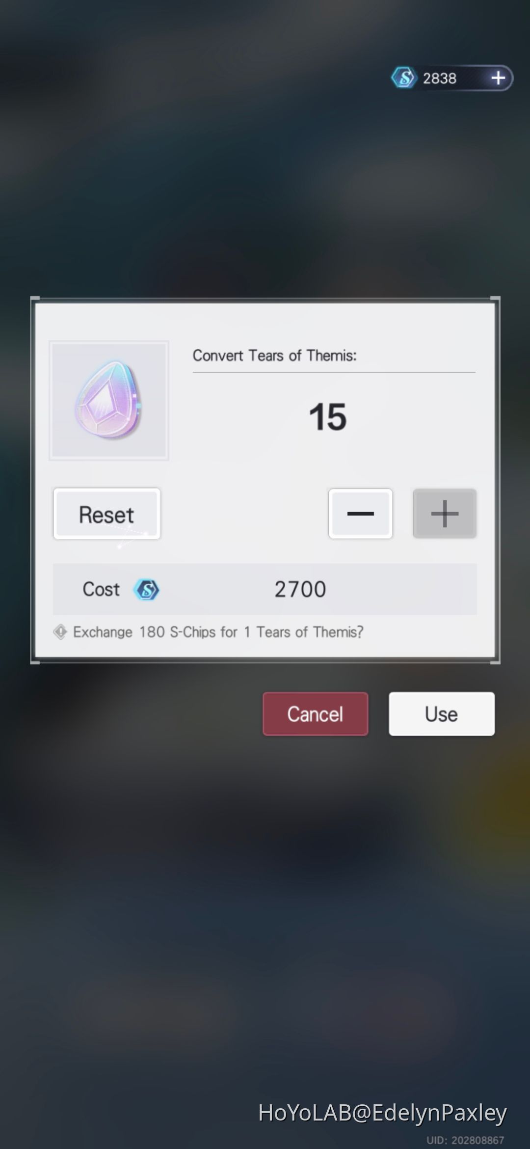 Update S-Chips Tears of Themis | HoYoLAB