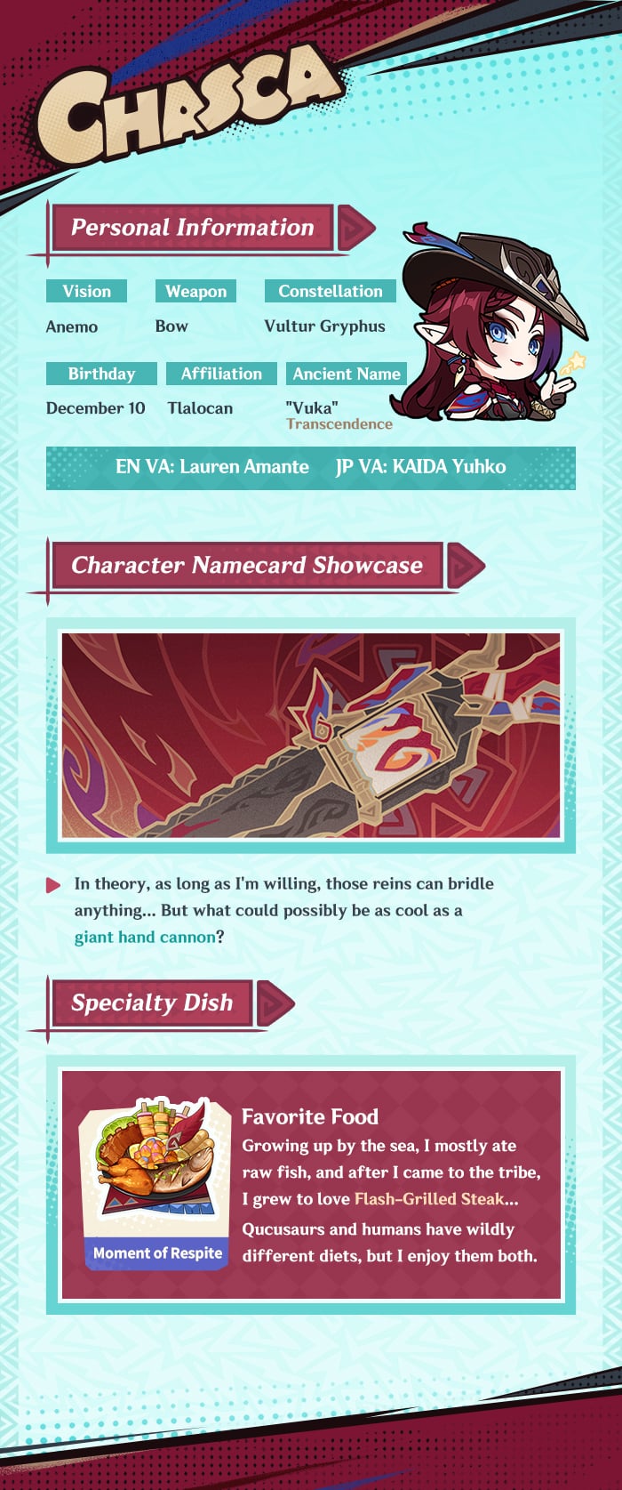 Chasca kit details fully revealed Genshin Impact | HoYoLAB