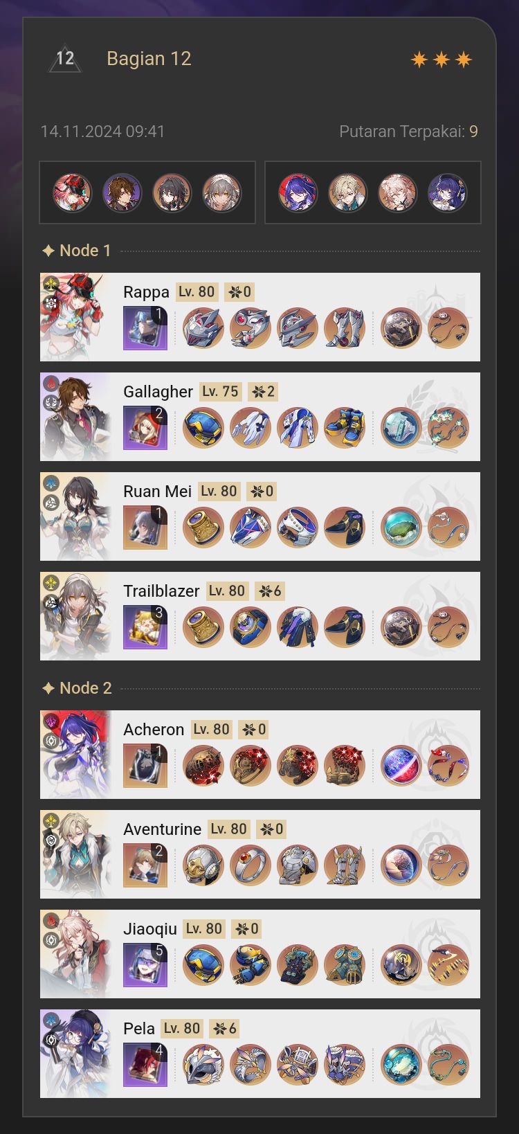 Team Rappa & Team acheron Honkai: Star Rail | HoYoLAB